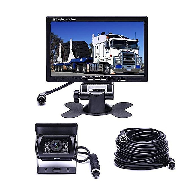 Rear View Camera Kit with 7 LCD Monitor 120 Wide Angle Rearview Camera ...