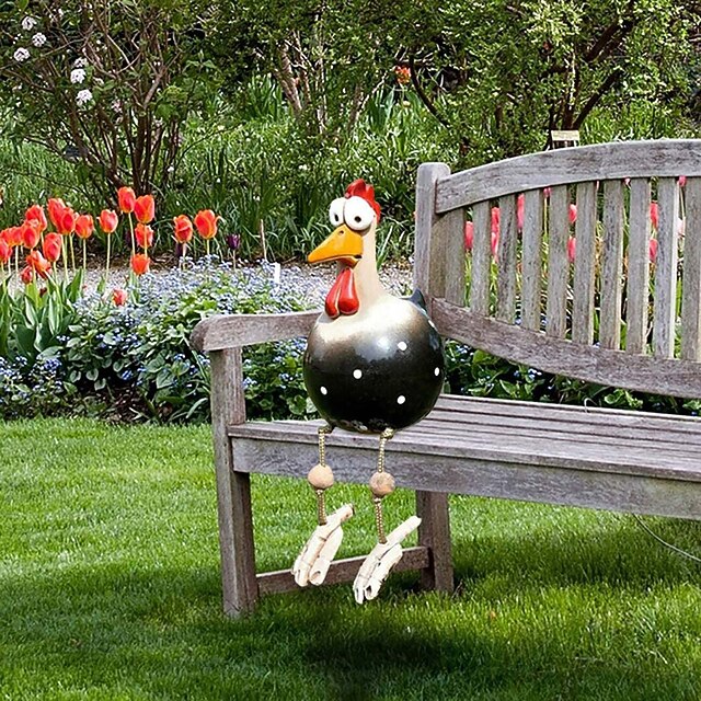 Chicken Garden Decor Statues Sculptures Decoration Home Animal Funny ...