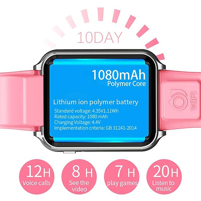 W5 Smart Watch 1.54 inch Smartwatch Fitness Running Watch 4G Call ...