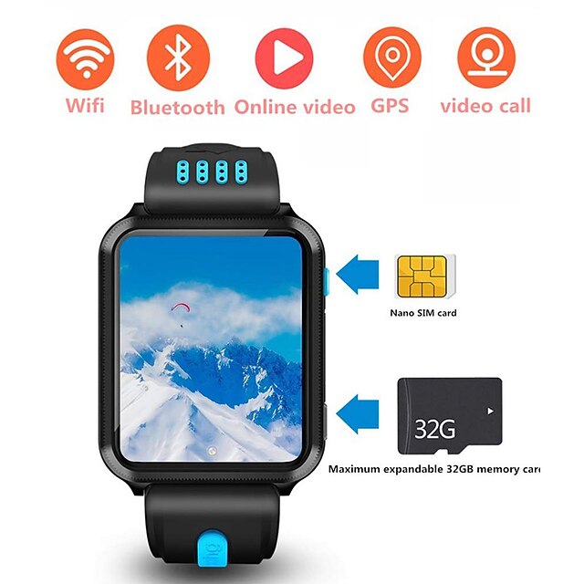 W5 Smart Watch 1.54 inch Smartwatch Fitness Running Watch 4G Call ...