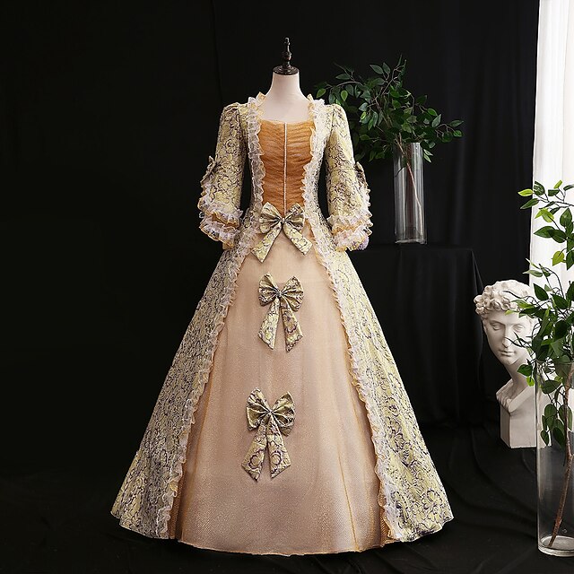 Rococo Victorian Renaissance Floor Length Dress Party Costume ...