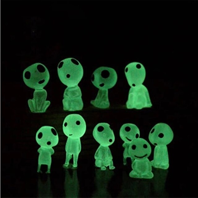 5pcs Luminous Tree Elves Spirit Princess Mononoke Micro Landscape ...