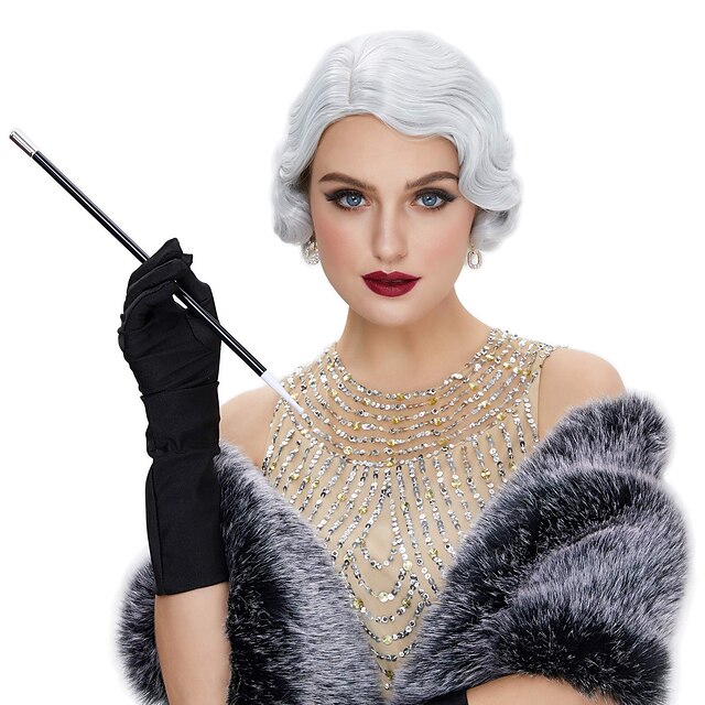 Roaring 20S Wig Wave 1920S Wig Short Curly Fancy Dress for Women ...