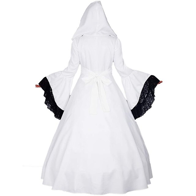 Gothic Medieval Ball Gown Floor Length Dress Prom Dress Juliet Sleeve ...