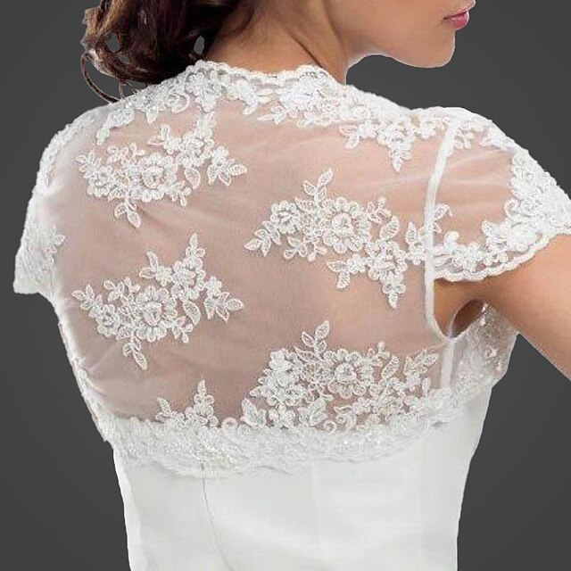 Ivory Shawl & Wrap Women's Wrap Bolero Shrug Vintage Bridal Short ...