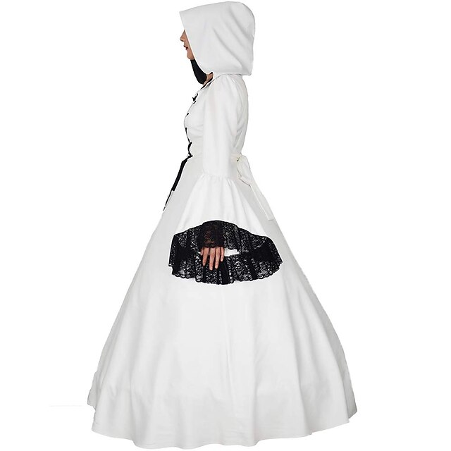 Gothic Medieval Ball Gown Floor Length Dress Prom Dress Juliet Sleeve ...