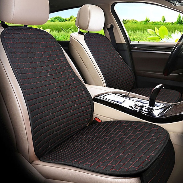 Linen Flax Car Seat Cover – Front Seat Cushion Pad, Breathable Auto ...