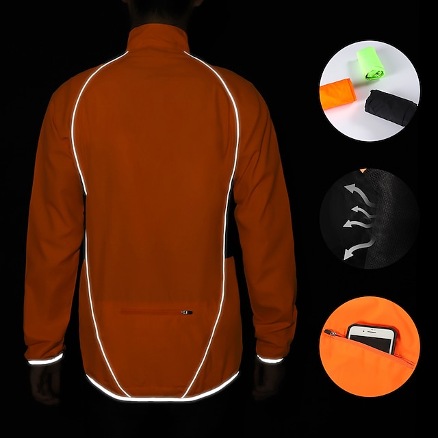 Arsuxeo Men's Cycling Jacket Rain Jacket Winter Waterproof Windproof UV ...