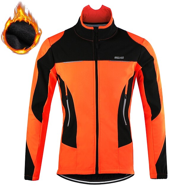Arsuxeo Men's Cycling Jacket Winter Thermal Warm Windproof Breathable ...