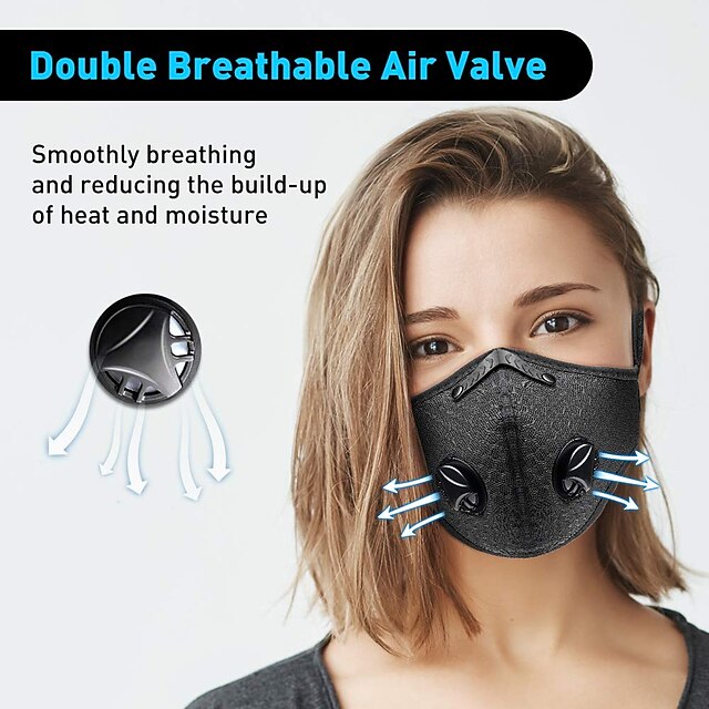 Breathable Face Mask with Valves Ventilated Sports Elevation Mask Soft ...