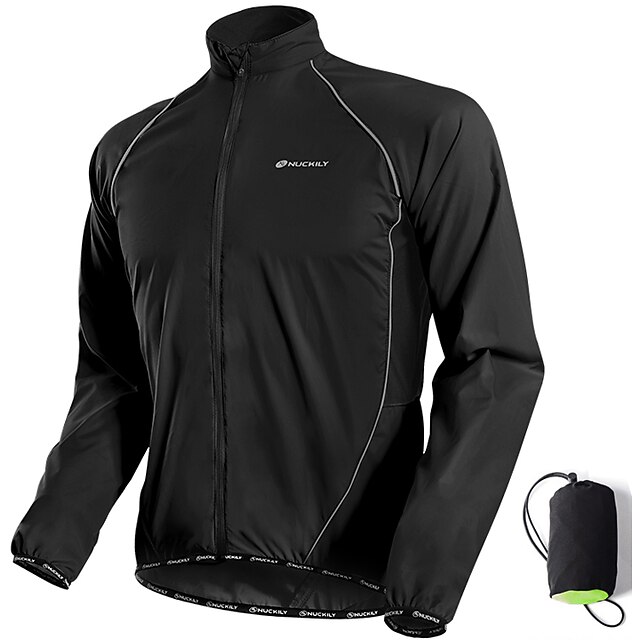 Nuckily Men's Cycling Jacket Rain Jacket Packable Waterproof Windproof ...
