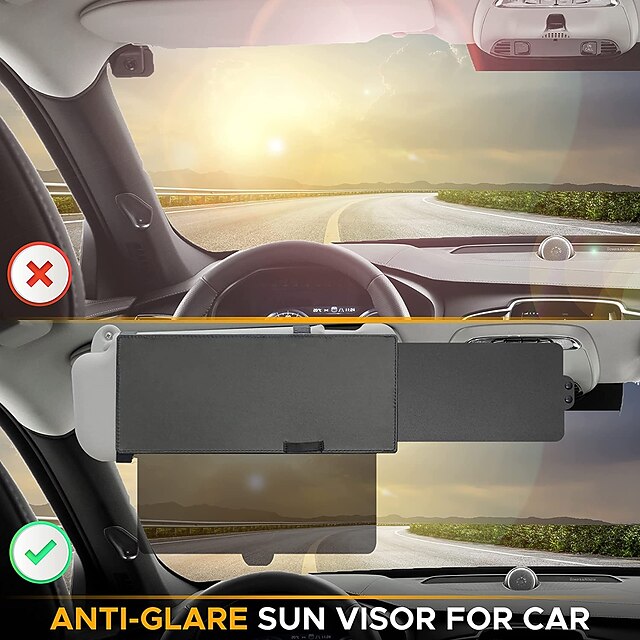 Polarized Sun Visor Extender for Car – Anti-Glare Windshield Sunshade ...