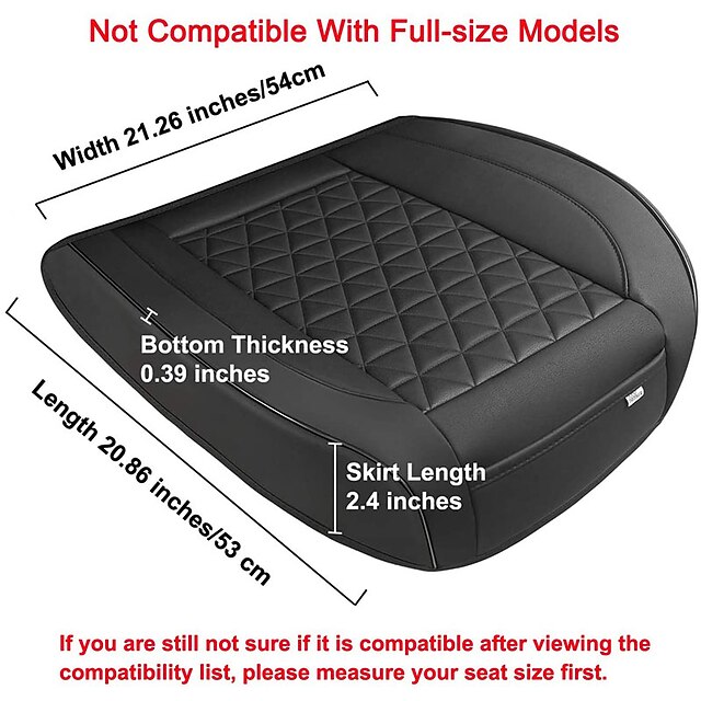 StarFire High End Luxury PU Leather Car Seat Cover Protector, Front ...
