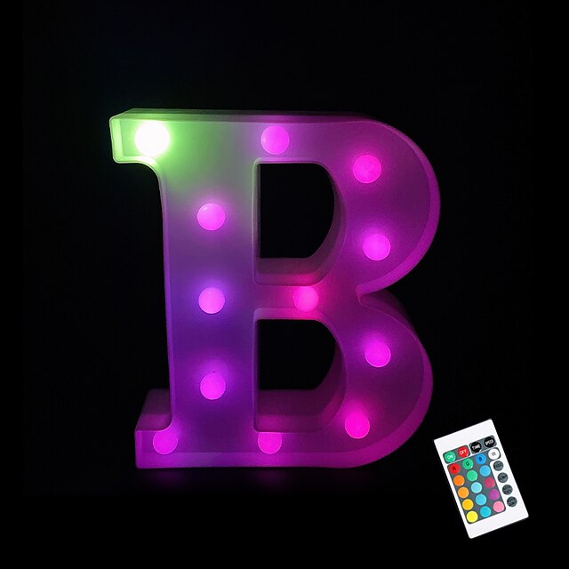 LED Letter Lights Sign 26 Letters Alphabet with Remote Light Up Letters ...