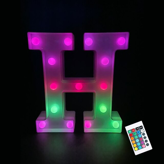 LED Letter Lights Sign 26 Letters Alphabet with Remote Light Up Letters ...