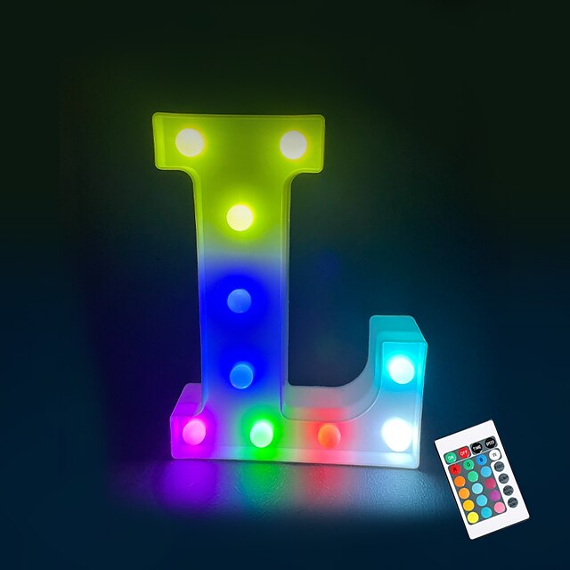 LED Letter Lights Sign 26 Letters Alphabet with Remote Light Up Letters ...