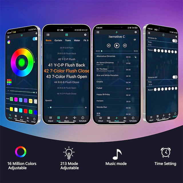 Starburst Fireworks LED Strip Lights Music Sync Dream Color Changing ...