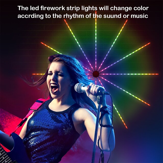 Starburst Fireworks LED Strip Lights Music Sync Dream Color Changing ...