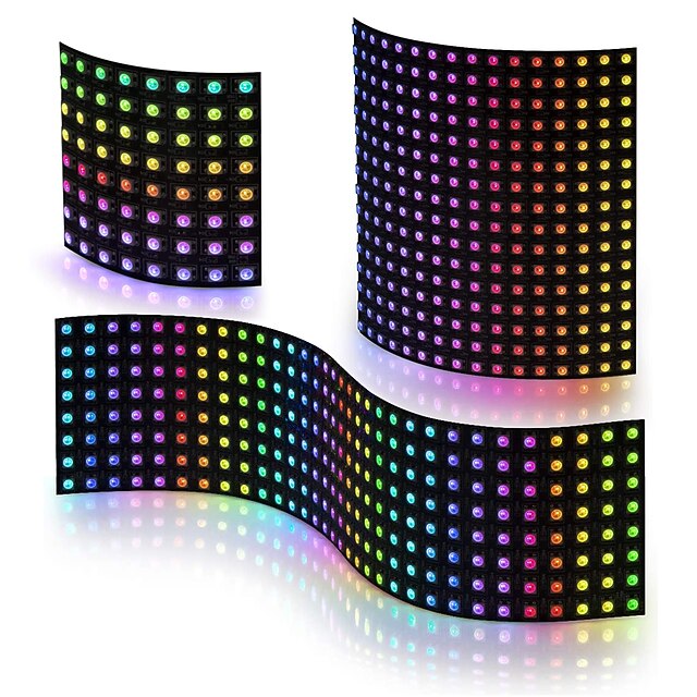 WS2812B RGBIC 5050SMD LED Matrix Panel 256 Pixels Individually ...