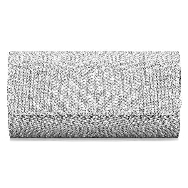 Women's Silver Glitter Clutch Purse – Elegant Evening Handbag with ...