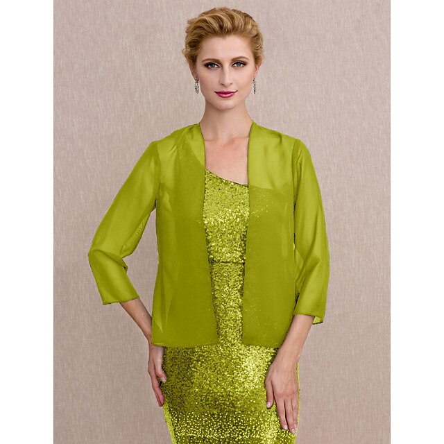 Coats / Jackets Chiffon Wedding Gueat Wraps / Party / Evening Women's ...