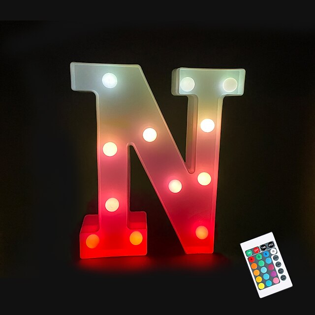 LED Letter Lights Sign 26 Letters Alphabet with Remote Light Up Letters ...