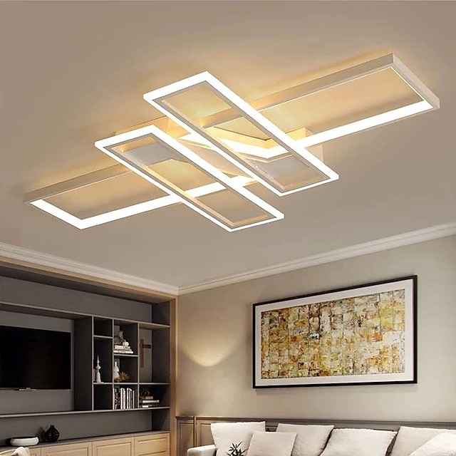 LED Ceiling Lights 4-Light 90/120cm Flush Mount Lights LED Modern Style ...