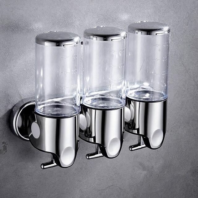 3 in1 Wall Mounted Shower Dispenser Bathroom Shower Pump Dispenser for ...