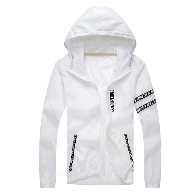 Men's Windbreaker Running Skin Jacket Pocket Full Zip Long Sleeve ...