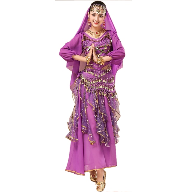 Indická dívka Dospělí Dámské Indián Břišní taneční kostým Pro Párty ...