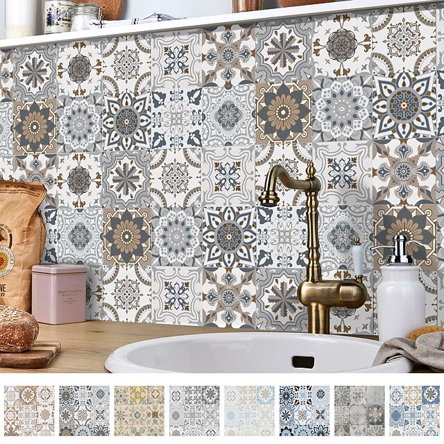 24/48pcs Waterproof Creative Kitchen Bathroom Living Room Self-adhesive ...