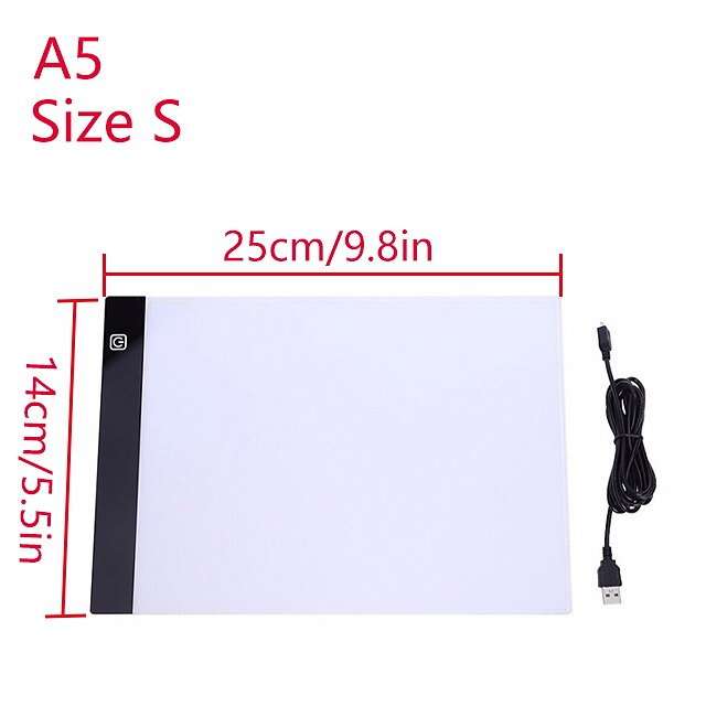 LED Light Pad Artist Light Box Table Tracing Drawing Board Pad Diamond ...