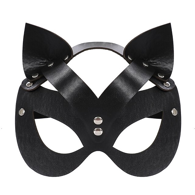 Punk & Gothic Mask Cat Solid Color Fancy Dress Men's Women's Halloween ...