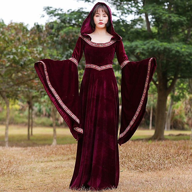 Retro Vintage Medieval Renaissance Dress Witch Viking Outlander Witches ...