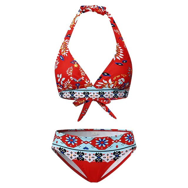 Damen Badeanzug Bikinis 2 Stück Badeanzüge Bademode Halfter 2 Teilig