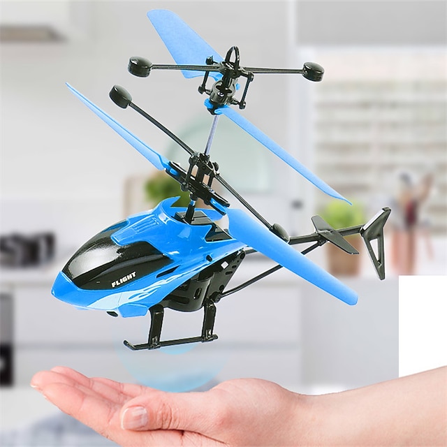 2.4Ghz 2 Channels Alloy Mini RC Helicopter with LED Light for Kids ...