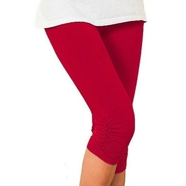 Women's Fashion Capri shorts Calf-Length Pants Casual Weekend Stretchy ...