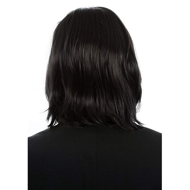 Ballerina John Wick Hitman Black Wig 90s Mens Wigs Black Natural ...