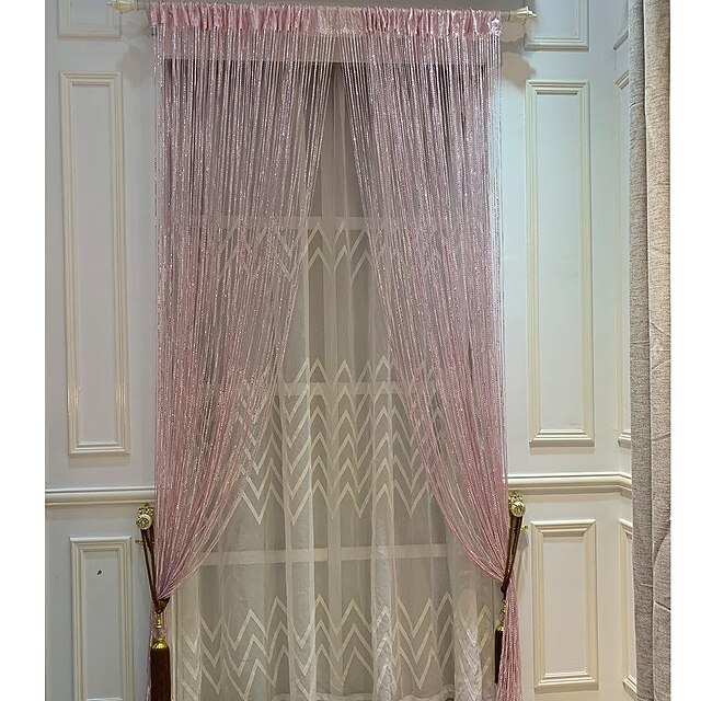 String Curtains Sparkle Door Curtain Fly Curtain Rod Pocket,Curtains ...