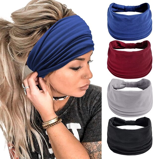 4 sztuk szerokie opaski dla kobiet czarne stylowe opaski na głowę boho ... 4 sztuk szerokie opaski dla kobiet czarne stylowe opaski na głowę boho ...