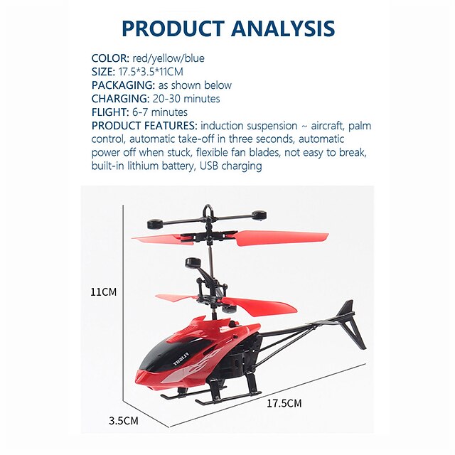2.4Ghz 2 Channels Alloy Mini RC Helicopter with LED Light for Kids ...