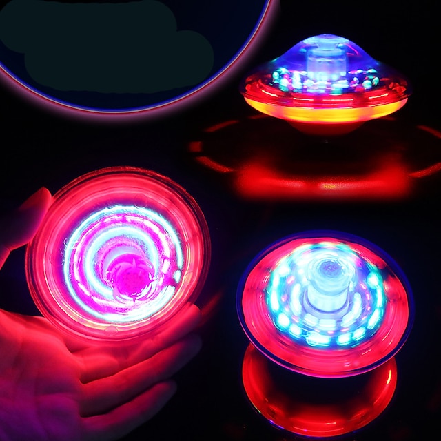 3pcs Electric gyroscope Laser Color Flash LED Light Toy Music Gyro Peg ...
