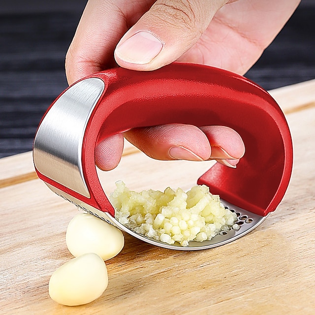 Garlic Press Rocker Stainless Steel Garlic Mincer Garlic Crusher Garlic ...