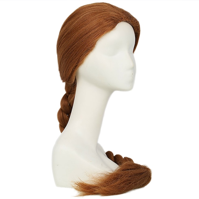 Shrek Princess Fiona Wigs Ultra-long Brown Braid Wig Cosplay Accessory ...