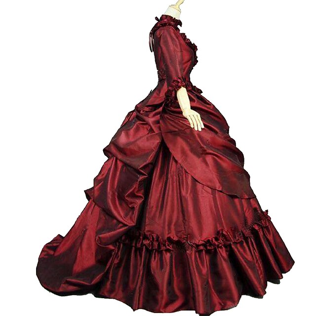 Rococo Victorian 18th Century Dress Party Costume Masquerade Ruffle ...