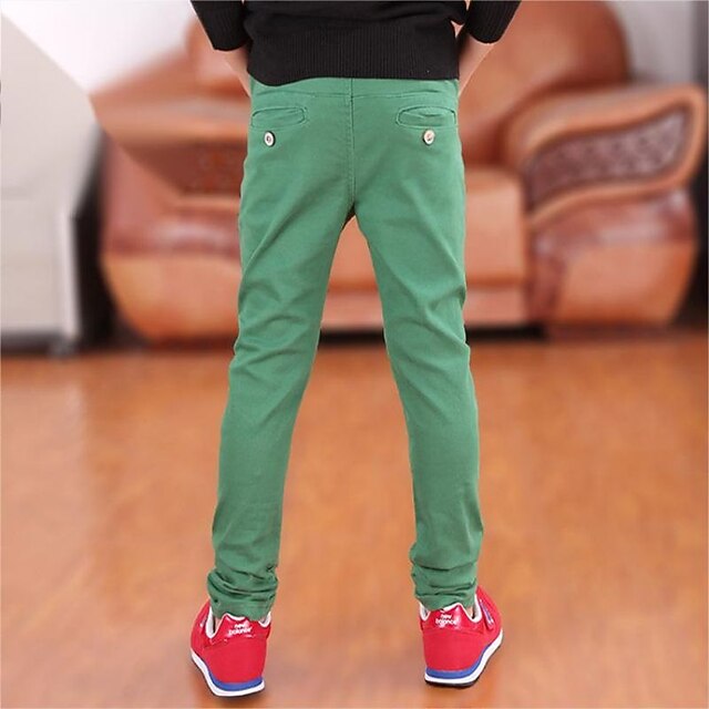 Boys 3D Solid Colored Pants Fall Winter Active Kids 3-13 Years Daily ...