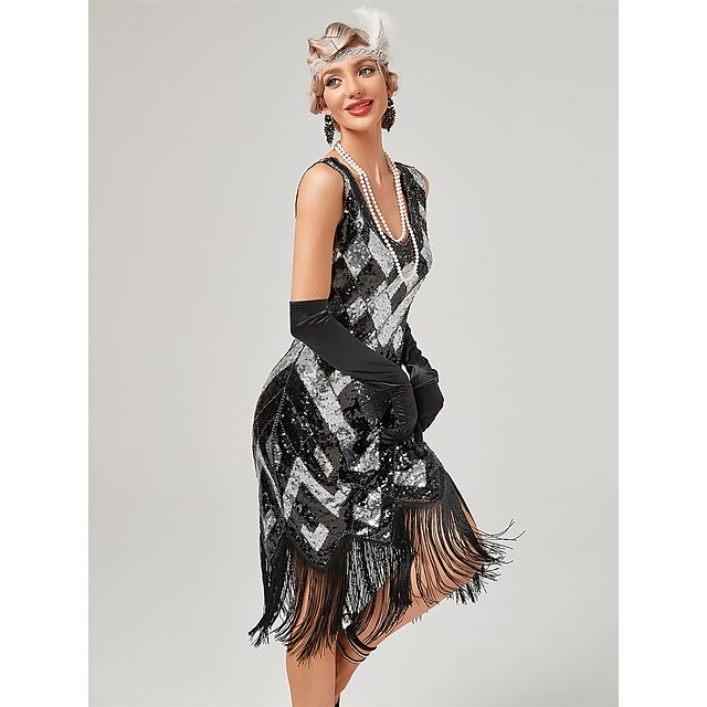Roaring 20s 1920s Cocktail Dress Midi Flapper Dress Dress Prom Dress ...