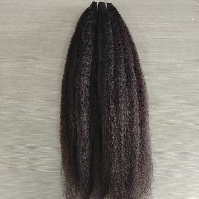 1 Bundle Hair Weaves Mongolian Hair kinky Straight Human Hair ...