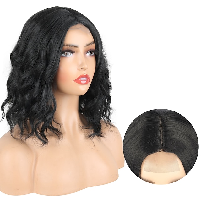 Synthetic Wig Curly Middle Part Machine Made Wig 14 inch 4-30# R4576 ...