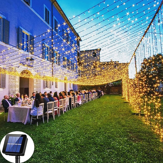 Outdoor Solar LED String Lights, Light 10/20/30/50/100m Waterproof ...